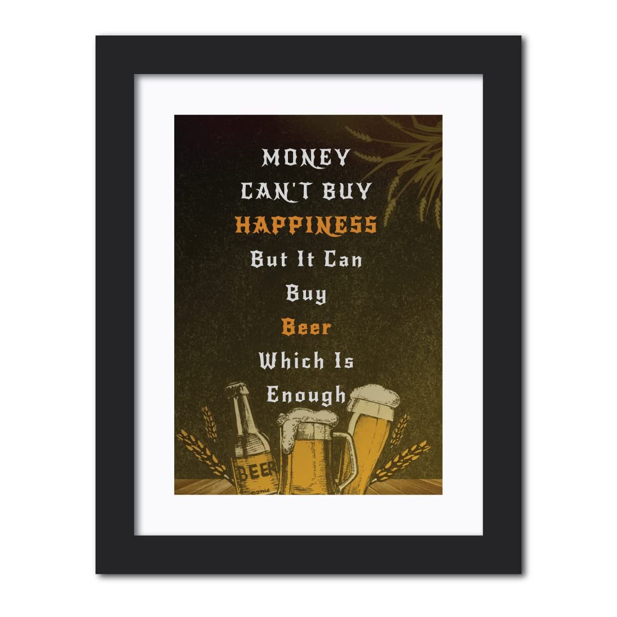 inspire TA Beer Quotes Wall Frames Bar Posters Alcohol Whisky Quotes ...