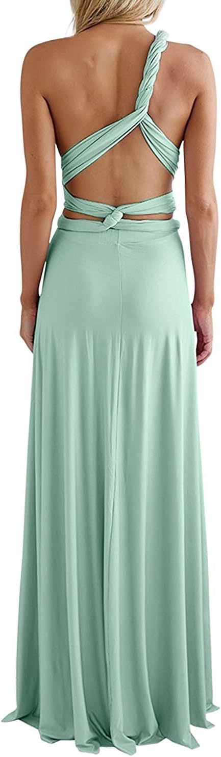 Women Transformer Evening Long Prom Dress Multi-Way Wrap Convertible ...