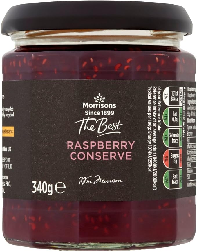 Morrisons The Best Raspberry Conserve, 340g : Amazon.co.uk: Grocery