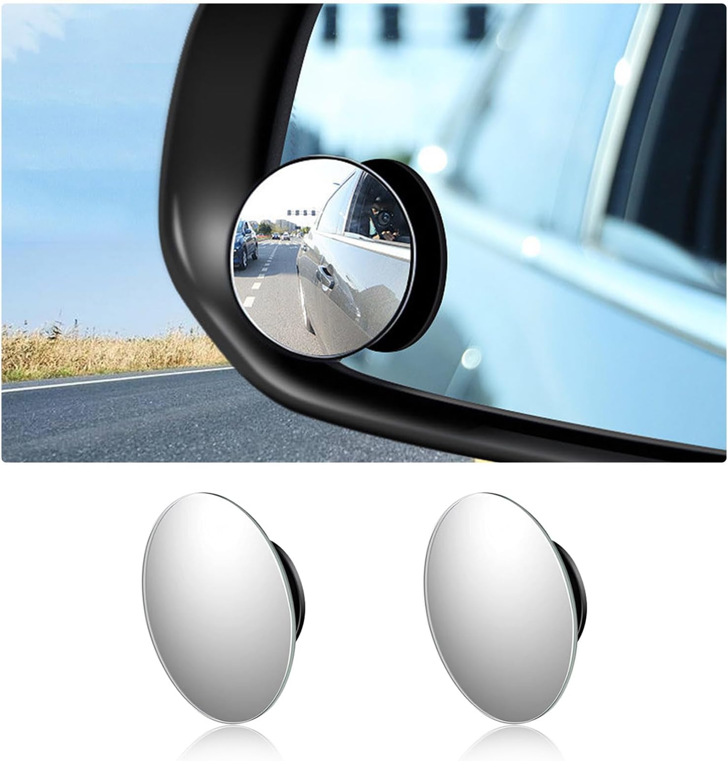 Extension Mirrors For Towing Xotic Tech Blind Spot Mirror, 2 Pcs Black ...