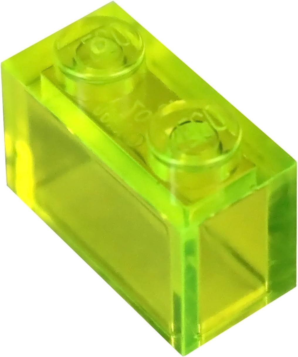 LEGO 20x 3065 Brick 1x2 | Trans-Neon Green : Amazon.es: Juguetes y juegos