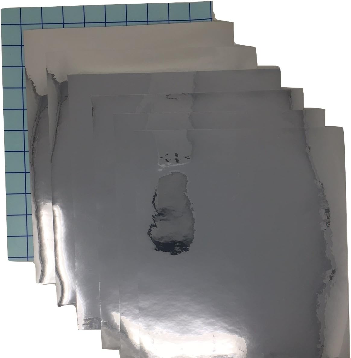 Amazon.com: (7 Pack) Silver Chrome Mirror Permanent Vinyl Sheets and ...