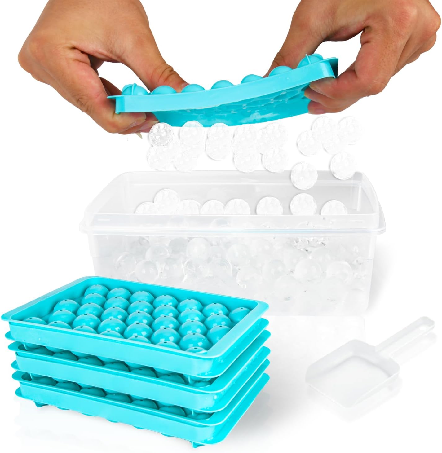 Amazon.com: Round Ice Cube Trays for Freezer,Small Ice Cube Tray with ...