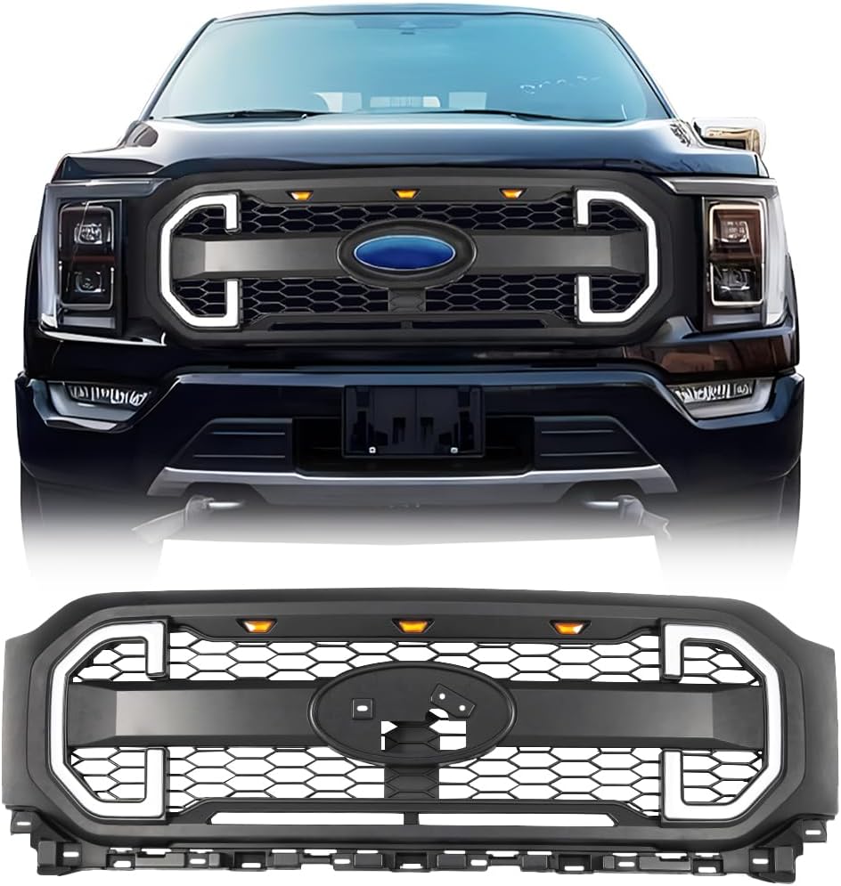 Amazon.com: AMERICAN MODIFIED Front Grille Compatible with 2021-23 Ford ...