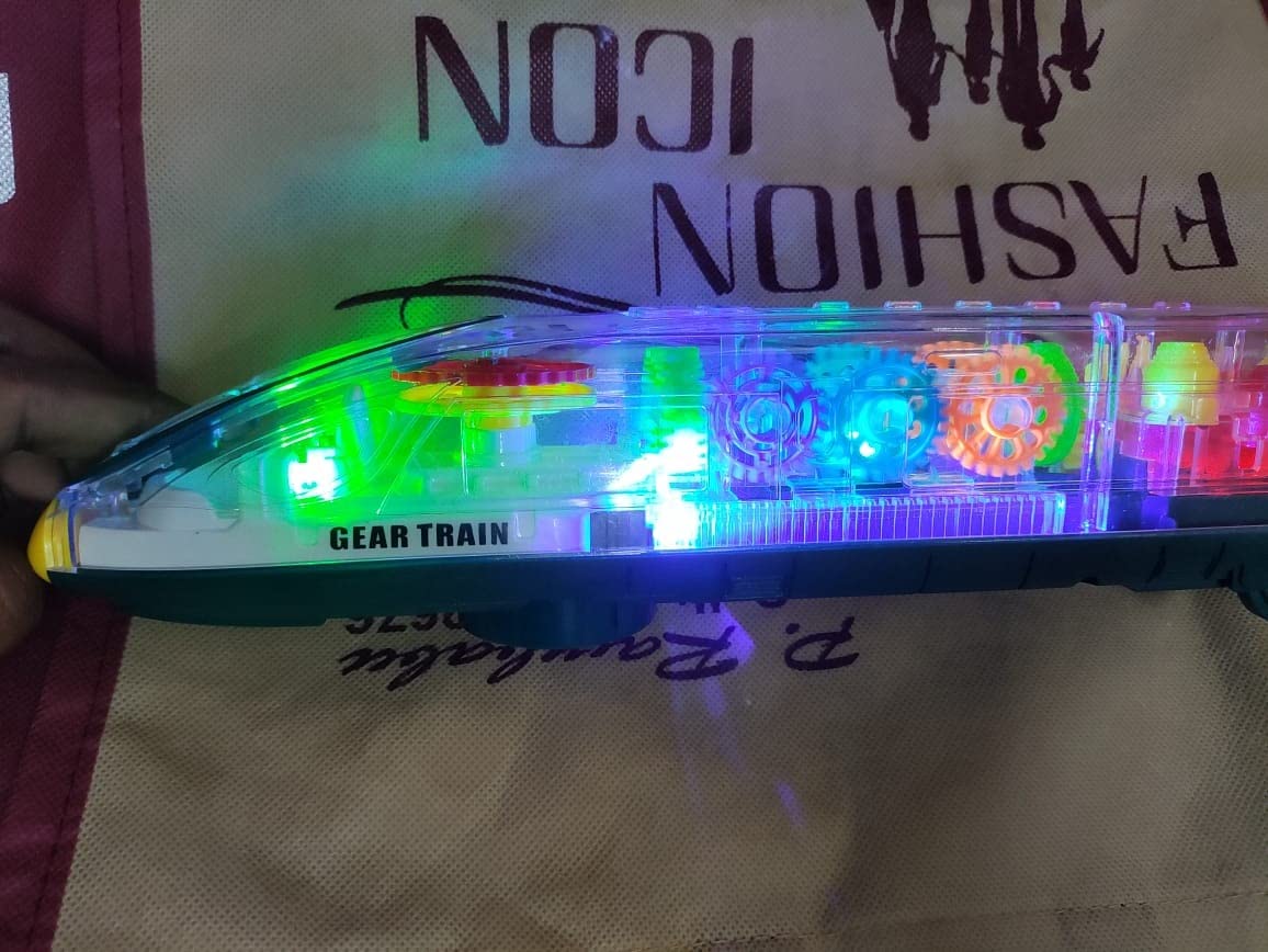 Buy First Play Transparent Long Gear Train Toy for Kids,Electric ...