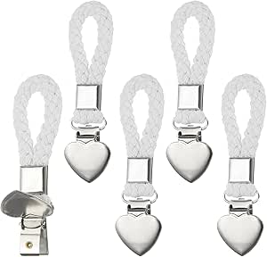 Amazon.com: PATIKIL 5 Pcs Hanging Tea Towel Clips, 1.2" Width Braided ...