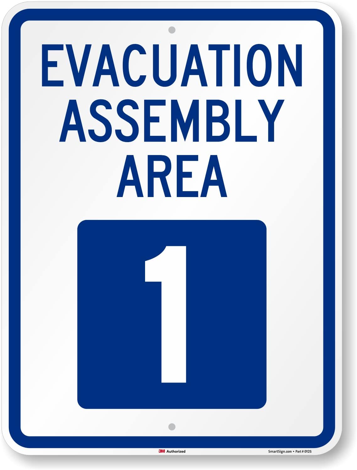 Amazon.com: SmartSign 18 x 12 inch “Emergency Assembly Area 1” Metal ...