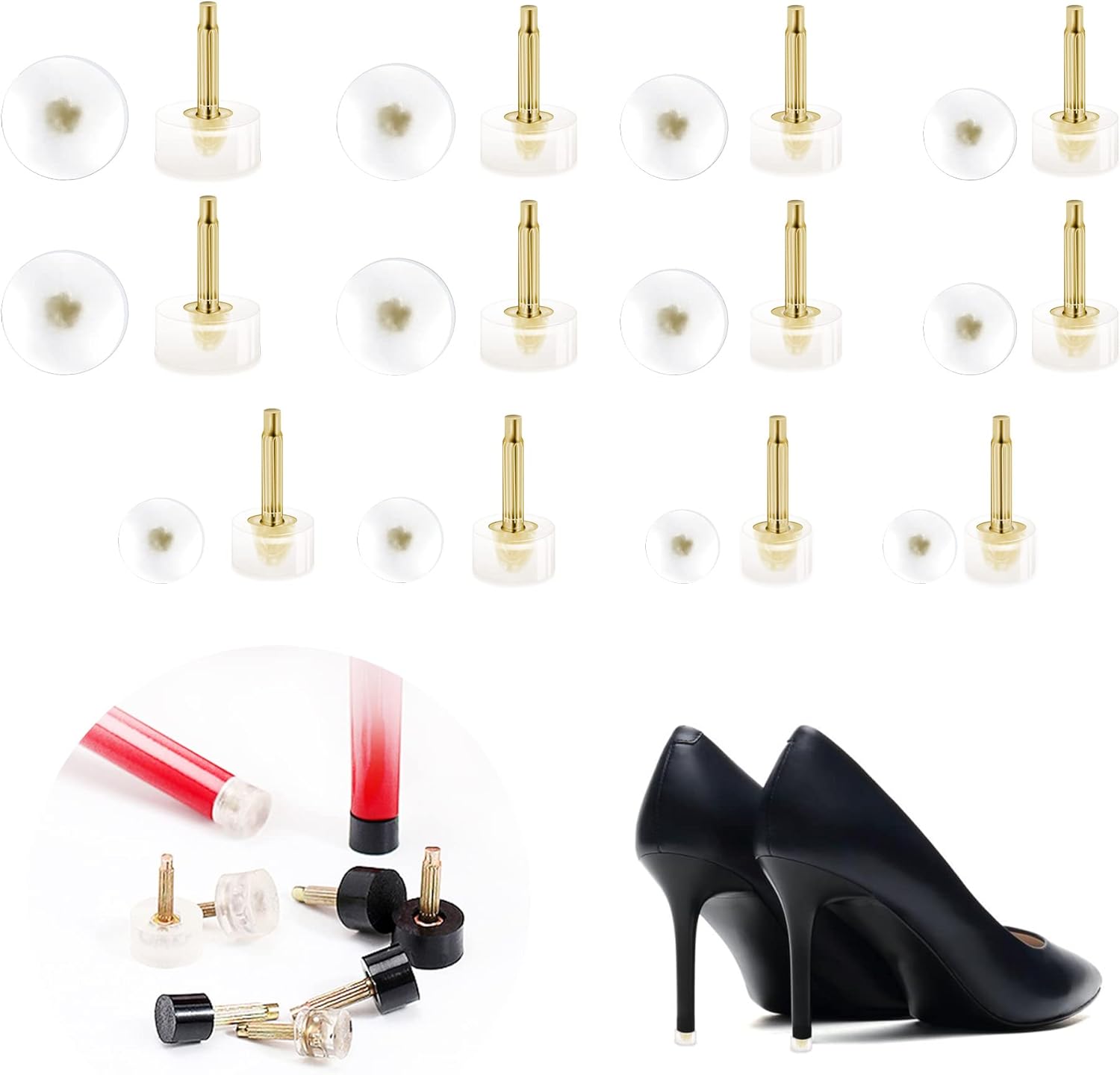 Amazon.com: SooGree 12 Pairs R-Shaped Heel Caps Cover Protectors Tips ...