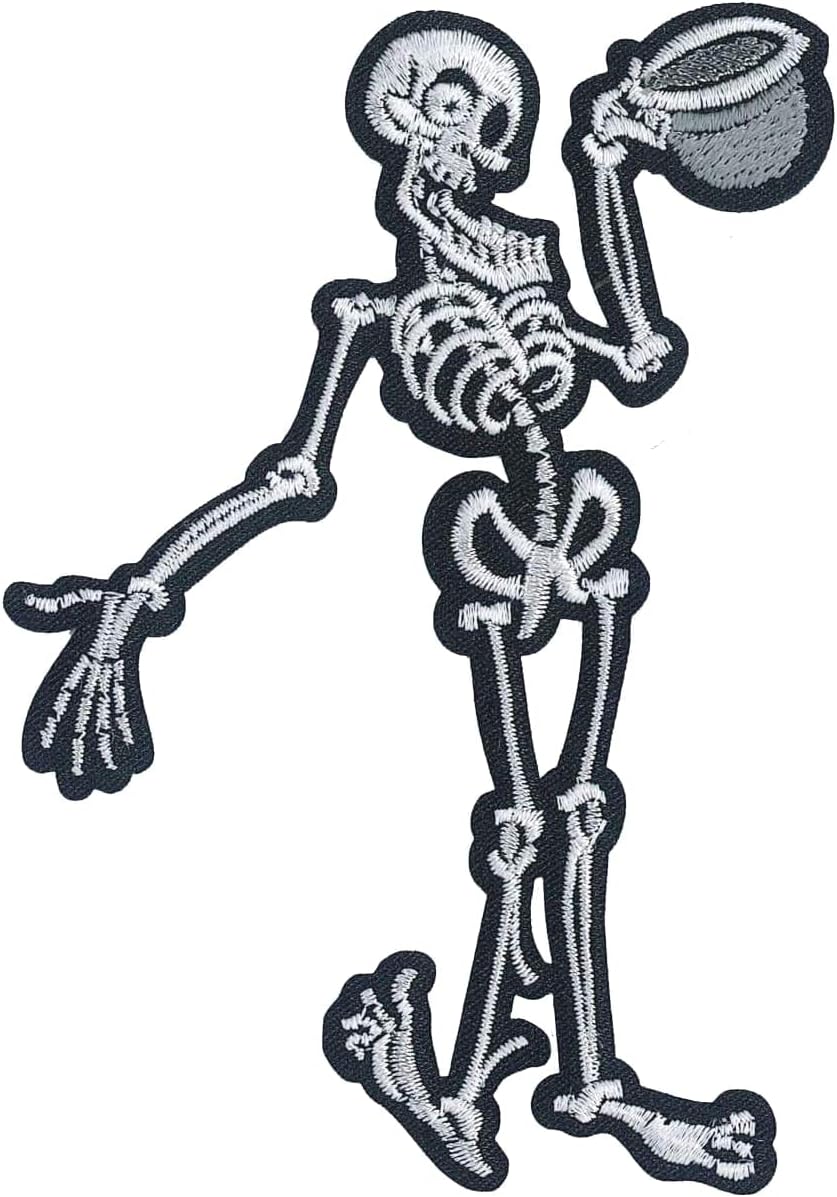 Amazon.com: C&D Visionary Corpse Bride Bonejangles Patch, Black, White