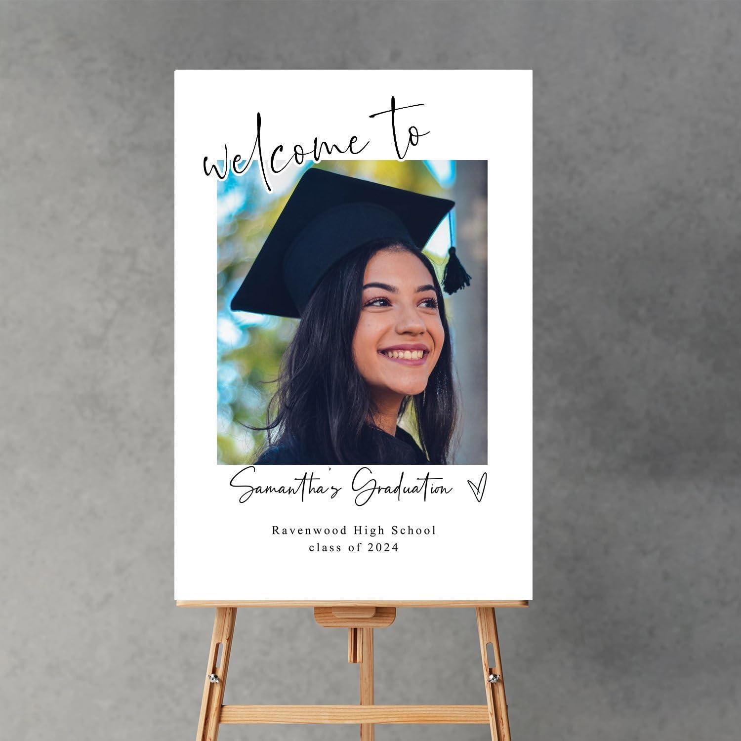 Amazon.com: Photo Grad Party Welcome Sign Custom, Custom Graduation ...