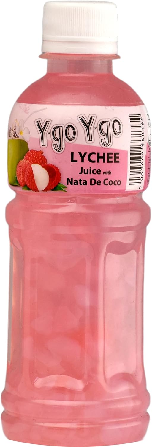 Y-go Y-go | Lychee Juice with NATA de Coco | 350ml Pack of 6 : Amazon ...