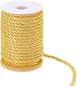 Amazon.com: PH PandaHall 59 Feet 5mm Yellow Twine Cord Rope 3 Braided ...