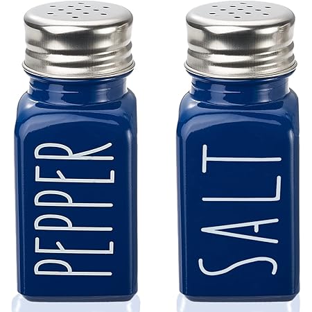 Amazon.com: Farmhouse Salt And Pepper Shakers Set,Kitchen Blue Decor ...