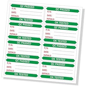 PG Creations QC Passed OK Tested Stickers for Quality Check, Medium ...