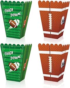 Amazon.com: Nenluny 24pcs Football Party Popcorn Boxes Soccer Party ...