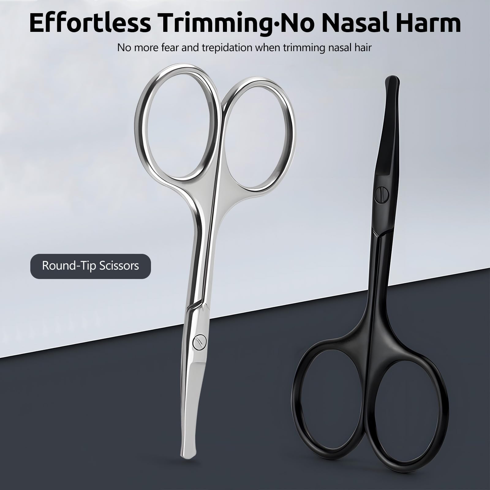 Nose Hair Scissors For Men MR.GREEN Facial Hair Scissors Rounded Nose ...