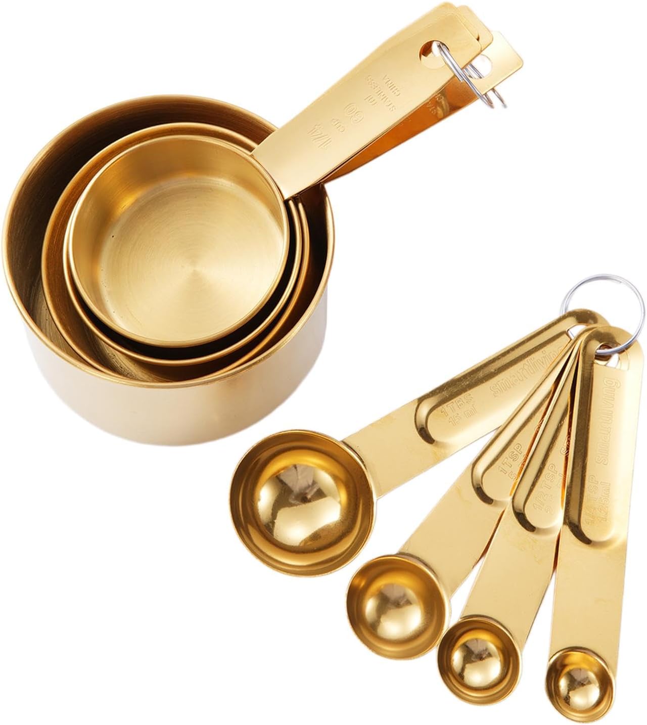 Amazon.com: YWJLQH 8 Pieces Measuring Cups Spoons Set Teaspoon ...