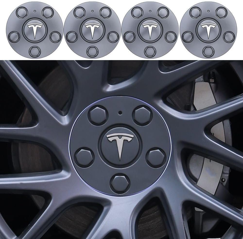GPKFOLQM 4 pcs Wheel Centre Caps, for Tesla Model 3 Highland 2024 15cm ...