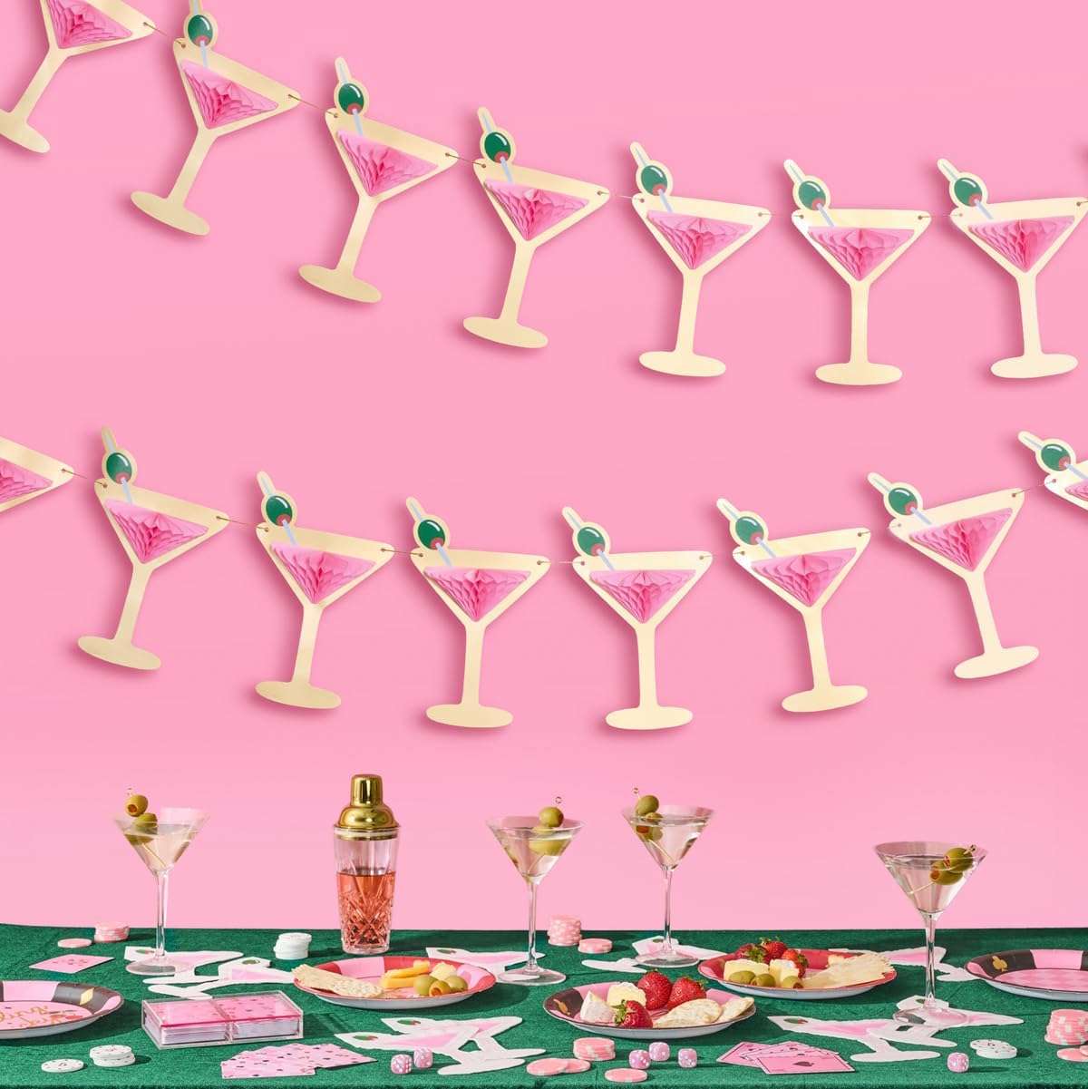 Amazon.com: xo, Fetti Martini 3D Pop Up Gold Foil Banner - 5 Ft ...