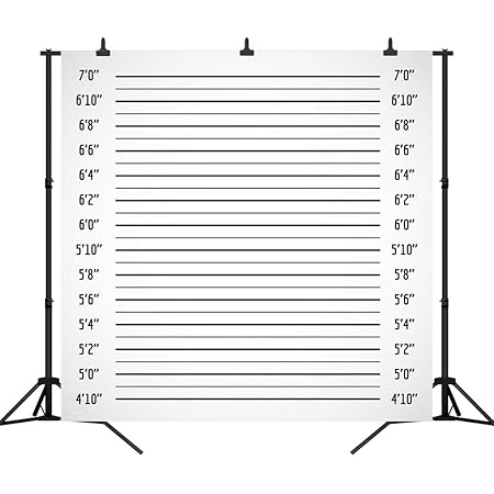 Amazon.com : RBQOKJ 6.5x10ft Police Lineup Photography Backdrop Black ...