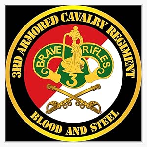 Amazon.com: Army - 3rd Armored Cavalry Regiment DUI - Red White - Blood ...