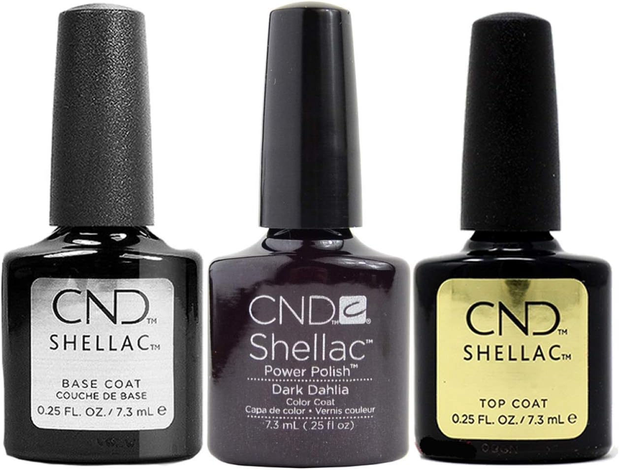 CND Shellac Dark Dahlia Plus Base Coat Plus Top Coat 7,3 ml 1er Set 1 x ...