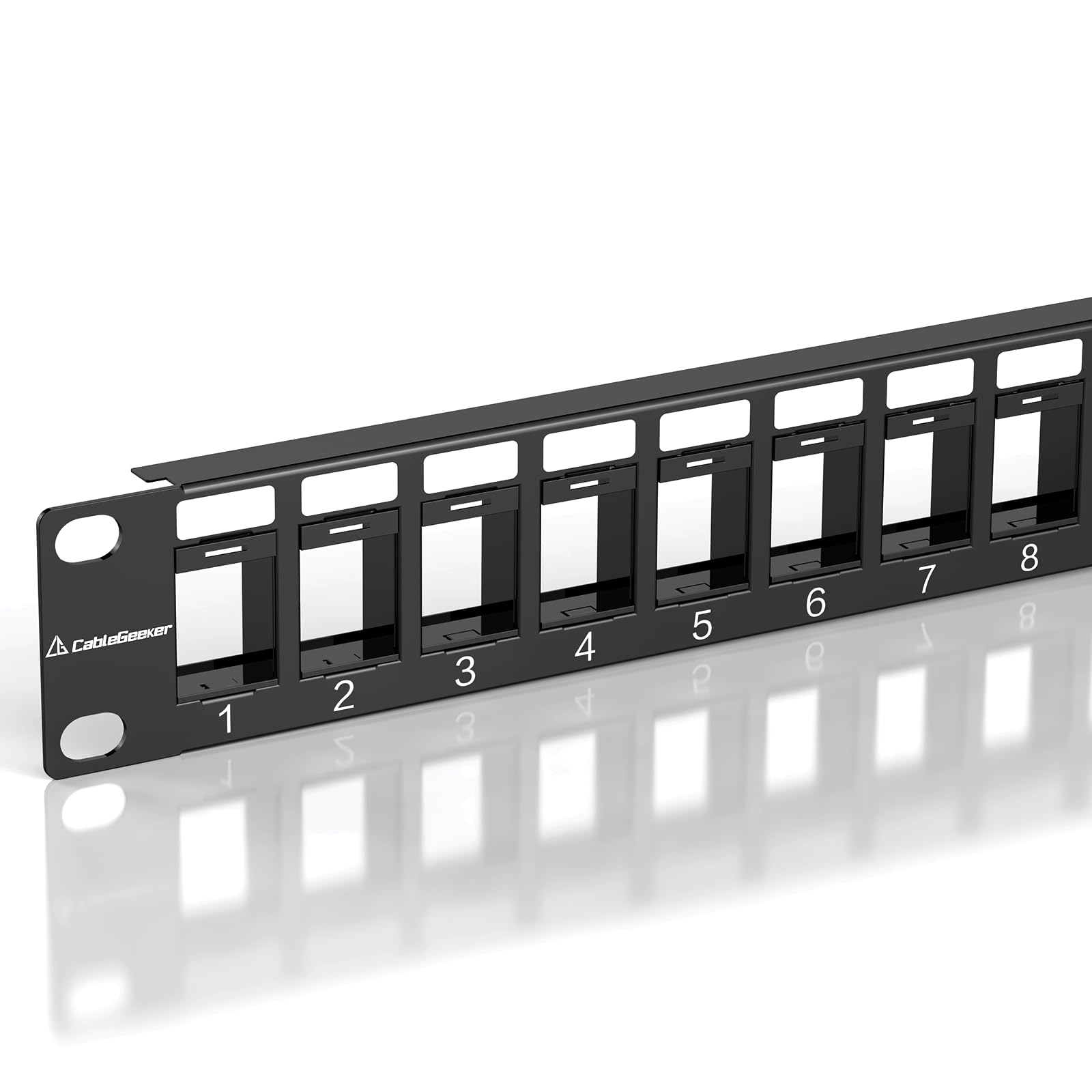 Amazon.com: CableGeeker 24 Port Blank Keystone Patch Panel with Snap-in ...