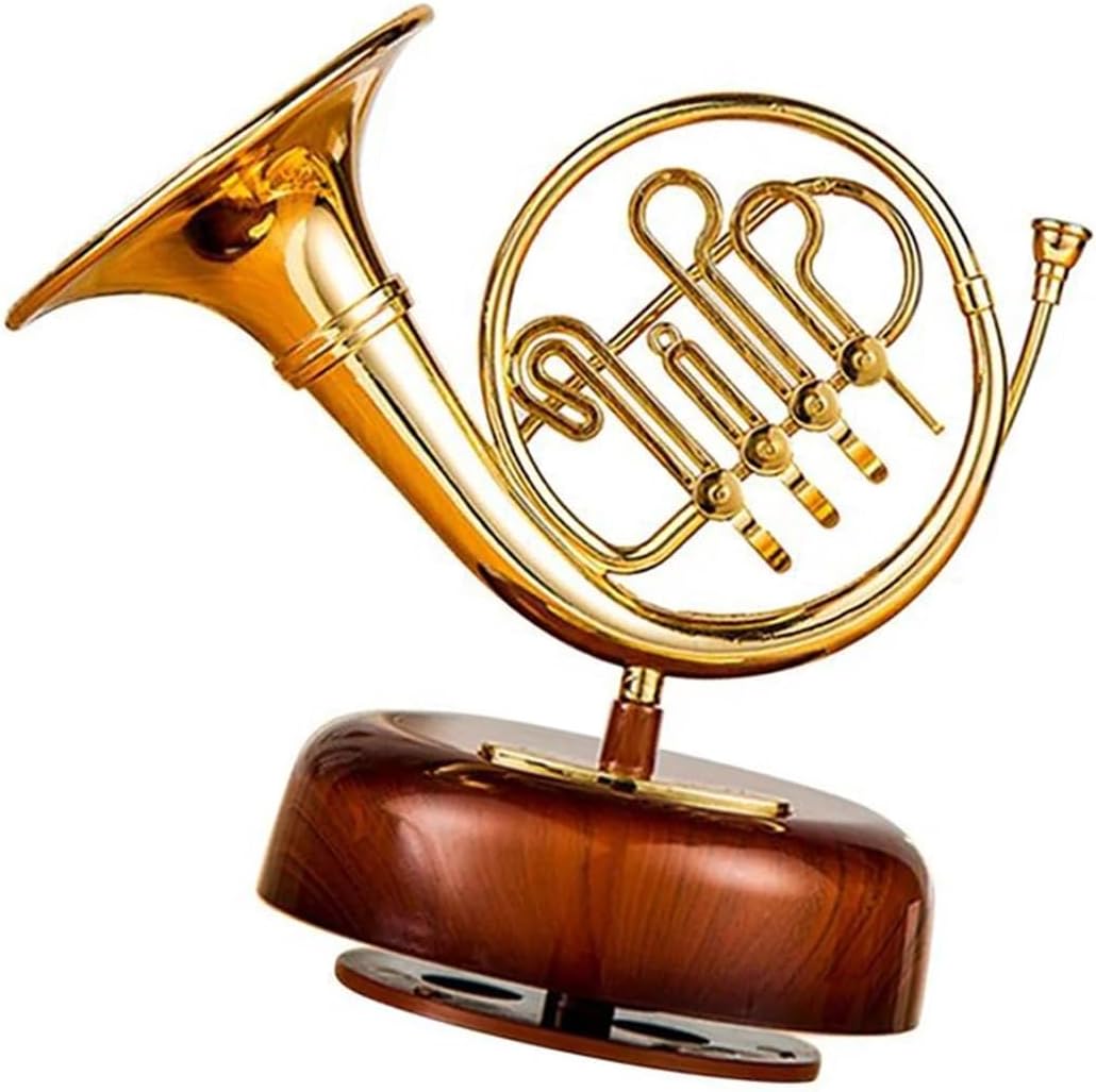 Amazon.com: FIXCOR Instrument Ornaments Rotating Trumpet Box Clockwork ...