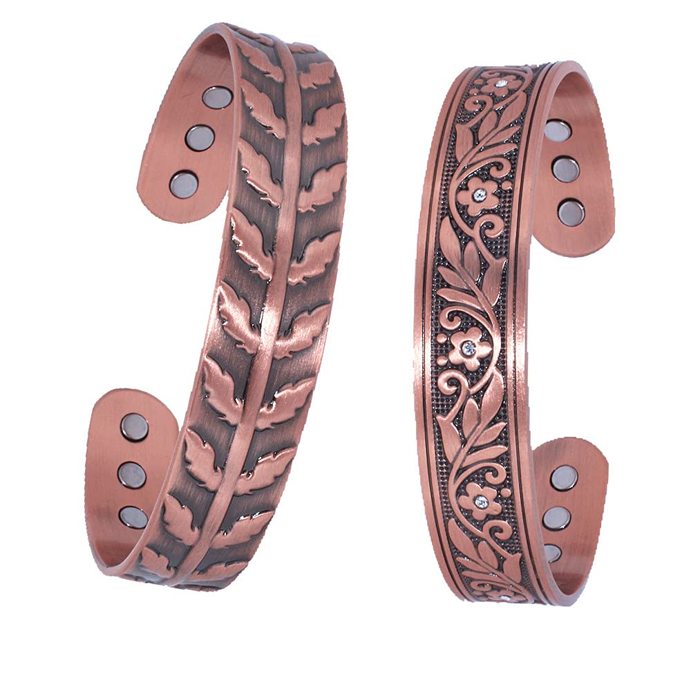 LINRA-Magnetism Copper Bracelet Used for Arthritis - 2PCS Pure Copper ...