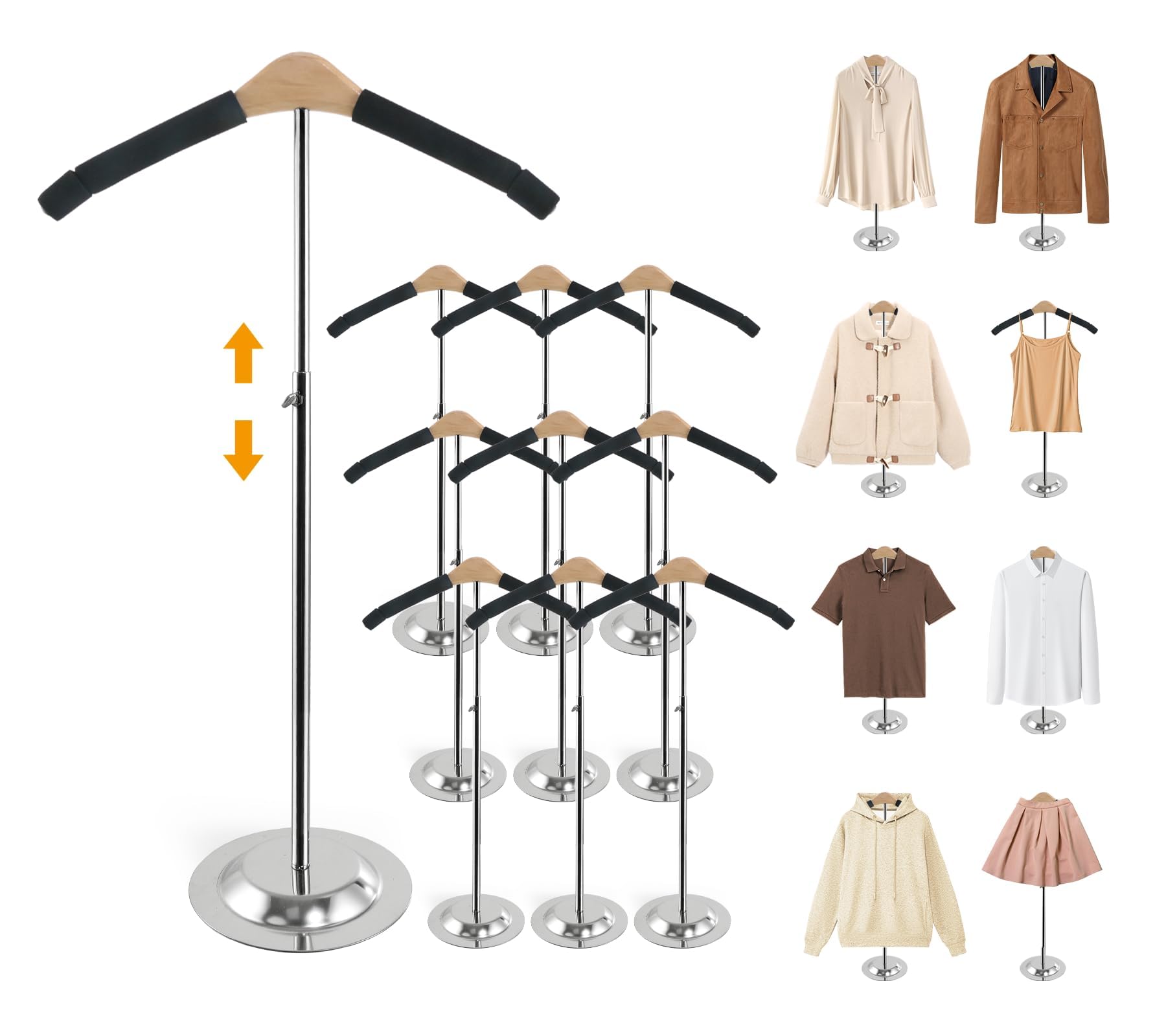 Amazon.com: Fumingpal 20-35 Inch Height Adjustable Shirt Display Stand ...