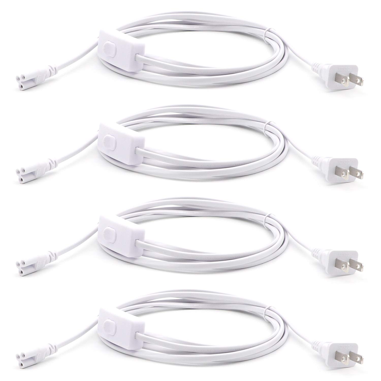 10FT T5 T8 LED Tube Light Power Extension Cord with On/Off Switch US ...