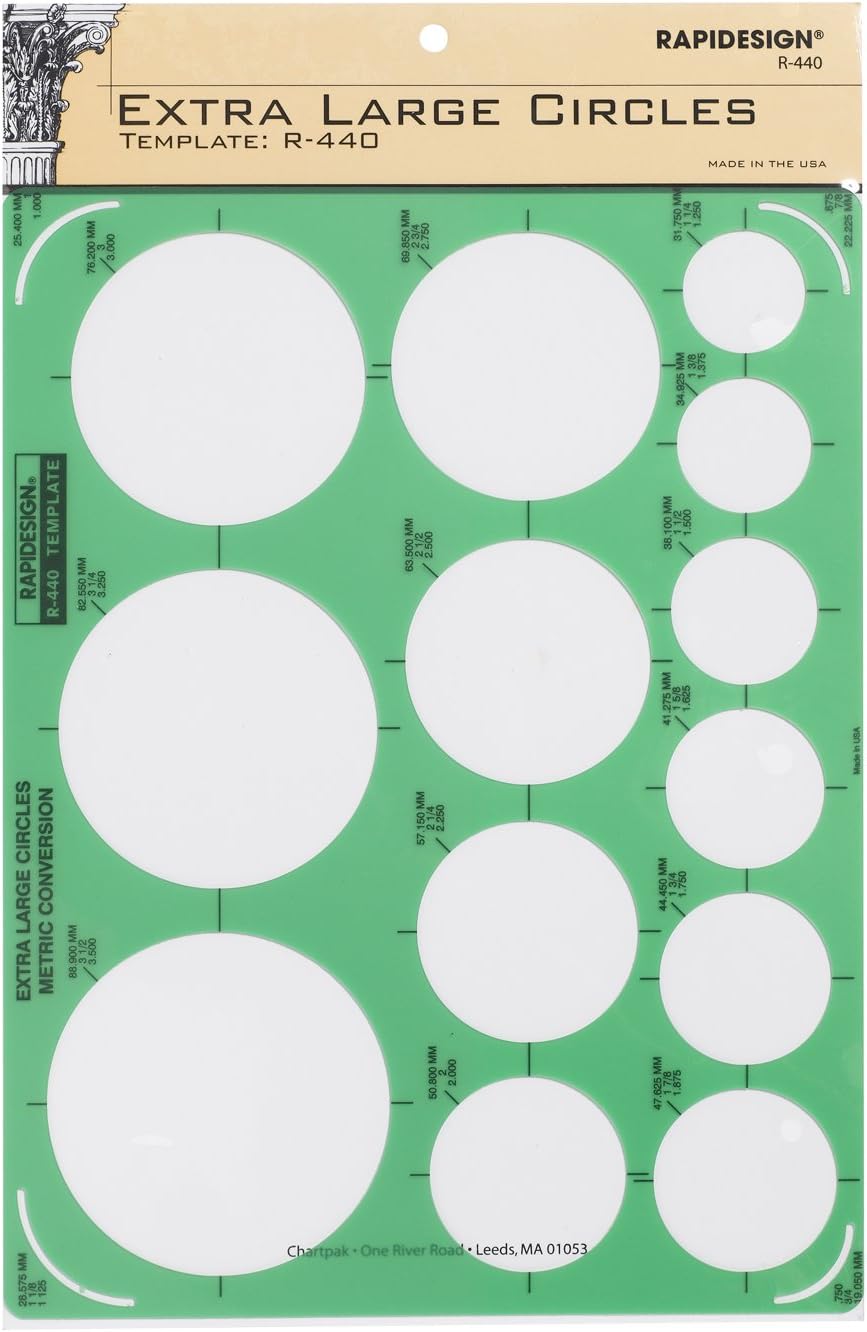 Rapidesign Extra Large Circles Template, 1 Each (R440) : Amazon.ca ...