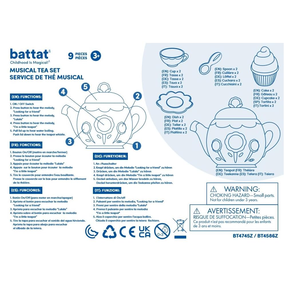 Battat Musical Tea Playset - Kids Tea Party Set with Nepal | Ubuy