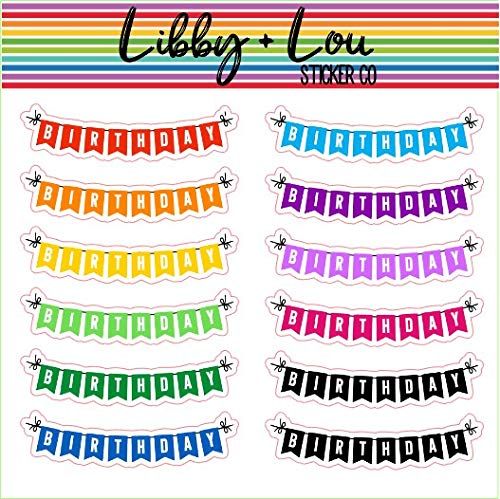 Amazon.com: Birthday Planner Sticker | Libby and Lou Sticker Co : Arts ...