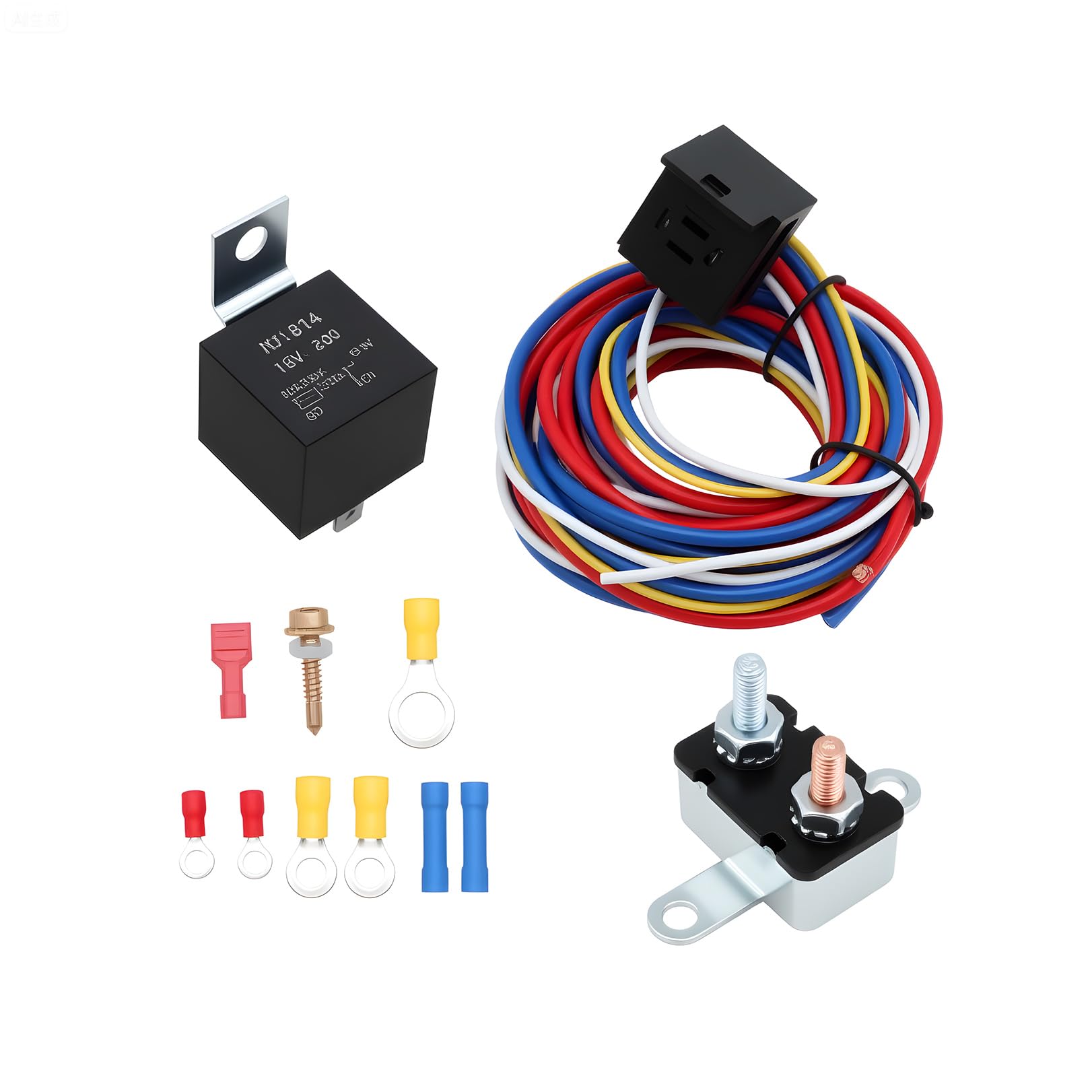 Universal Relay Wiring Harness Nakkaa & Relay Wiring Kit - 4 Prong 30 ...