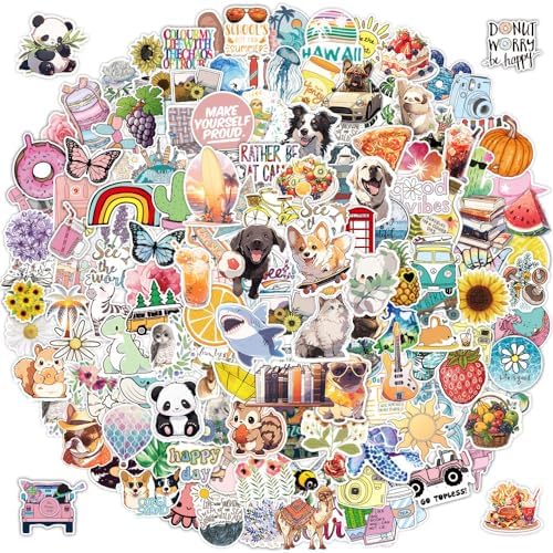 Amazon.com: Puraesla 300PCS Preppy Stickers, Summer Stickers for Water ...