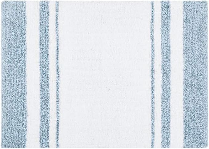 Amazon.com: Madison Park Reversible Spa Rug 100%-Cotton Striped Ultra ...