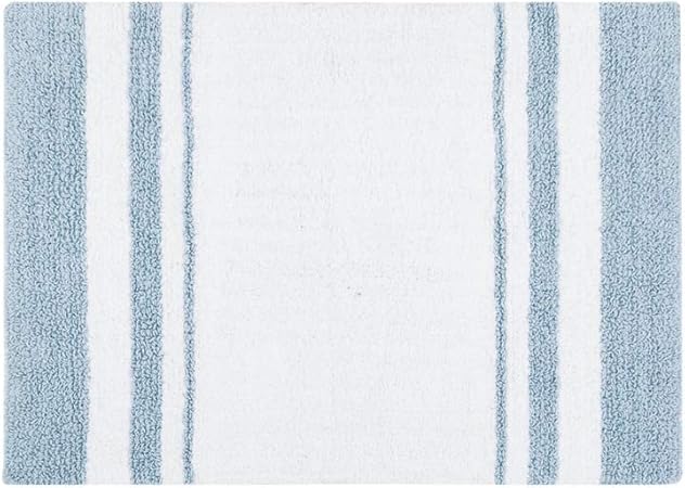Amazon.com: Madison Park Reversible Spa Rug 100%-Cotton Striped Ultra ...