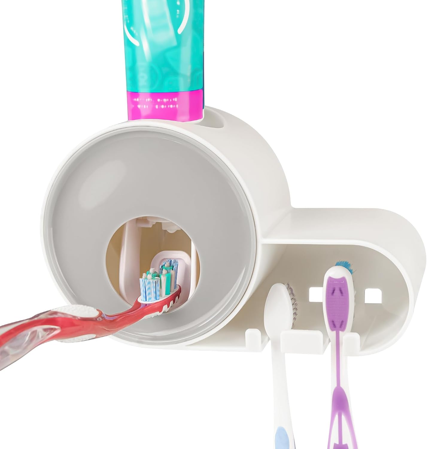 Linkidea Automatic Toothpaste Dispenser, Toothbrush Holder Wall Mounted ...