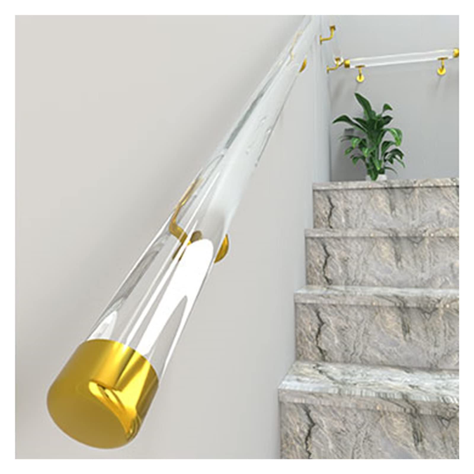 Amazon.com: Clear Acrylic Indoor Stair Handrails with Fittings - 3ft ...