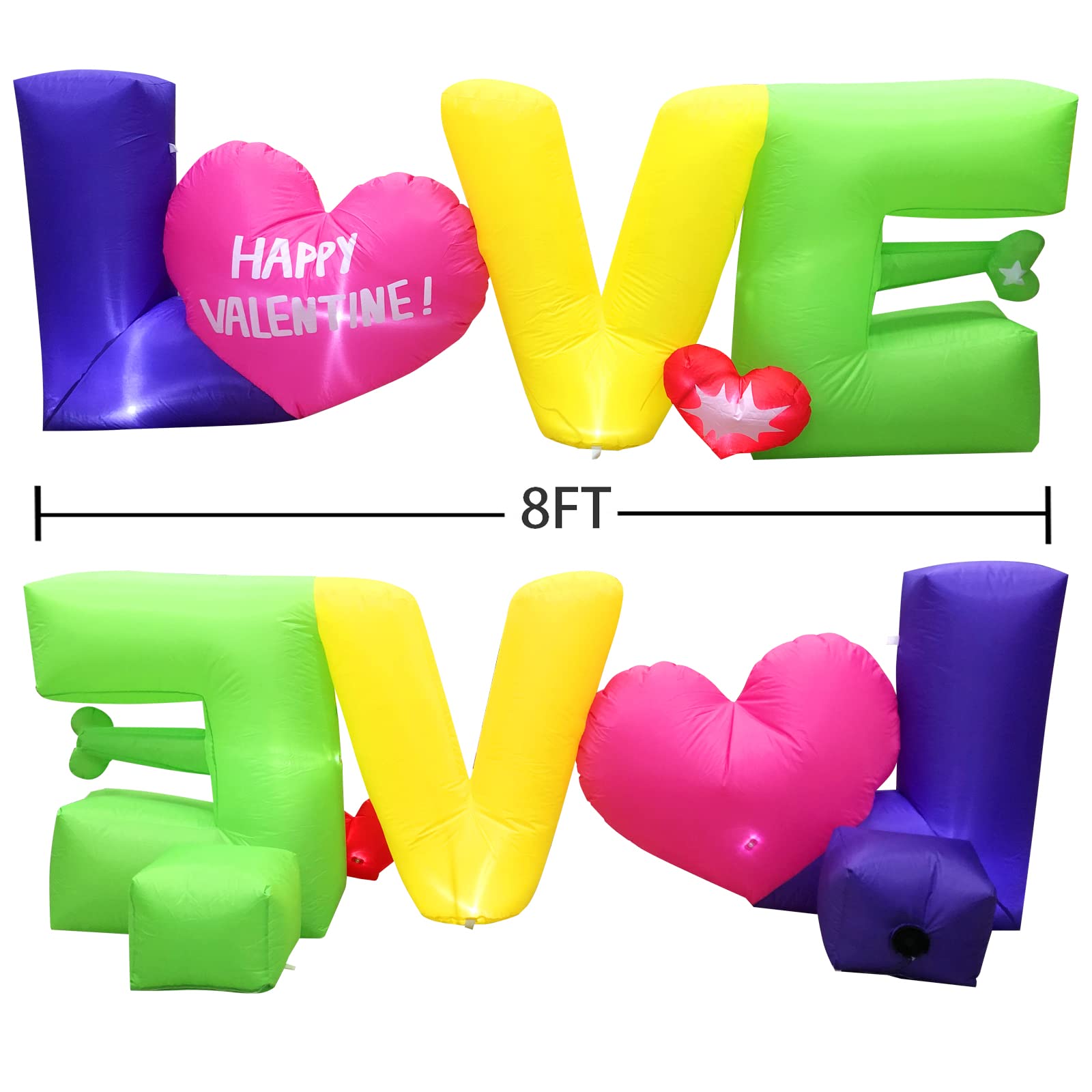 Snapklik.com : KOOY 8FT Long Valentines Day Inflatables Outdoor ...