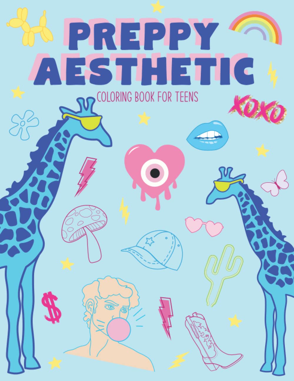 Amazon.com: Preppy Aesthetic Coloring Book for Teens: Cute Stuff for ...