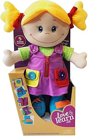 Amazon.com: LOVE & LEARN Dress-up Doll for Kids, 20" Soft Plush Doll ...
