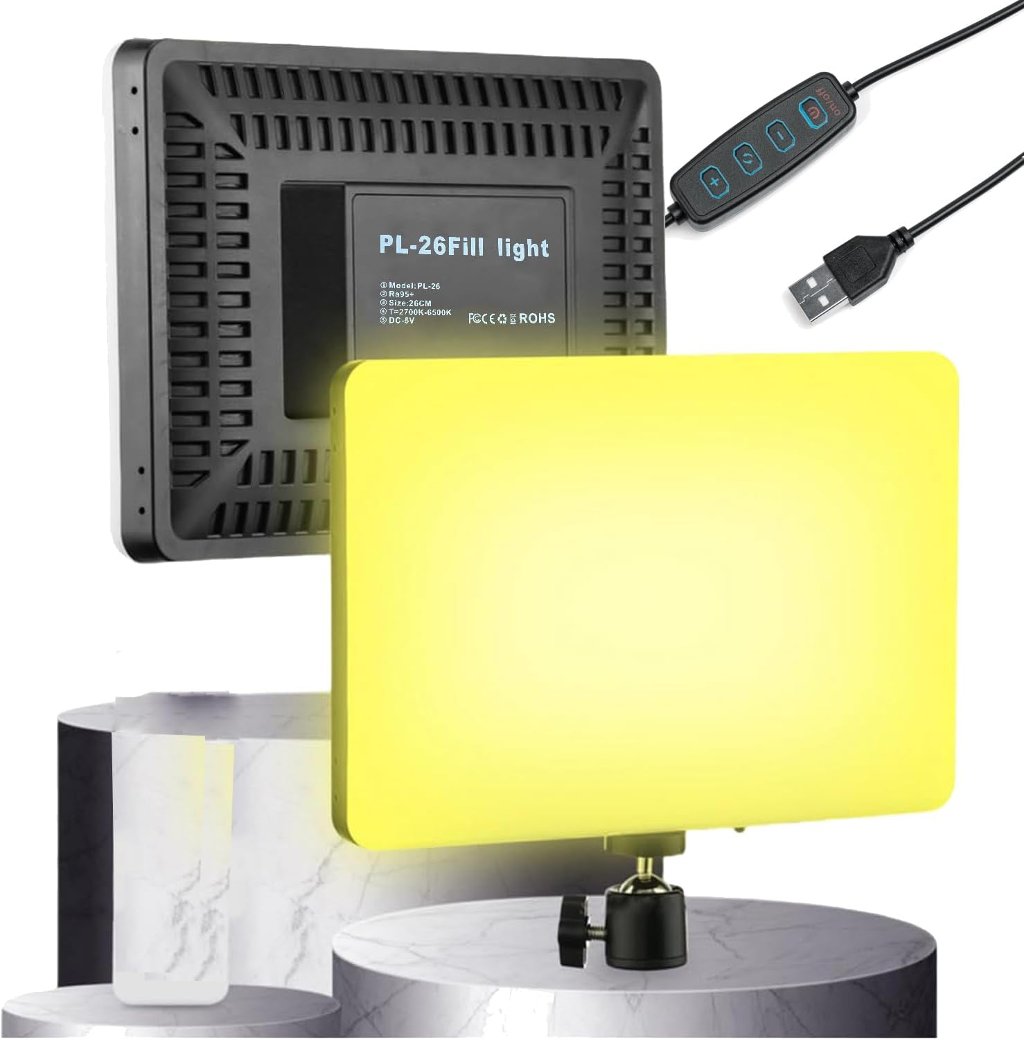 ZODUCT Photography Video Camera Light 10 inch USB LED Camera Light for ...