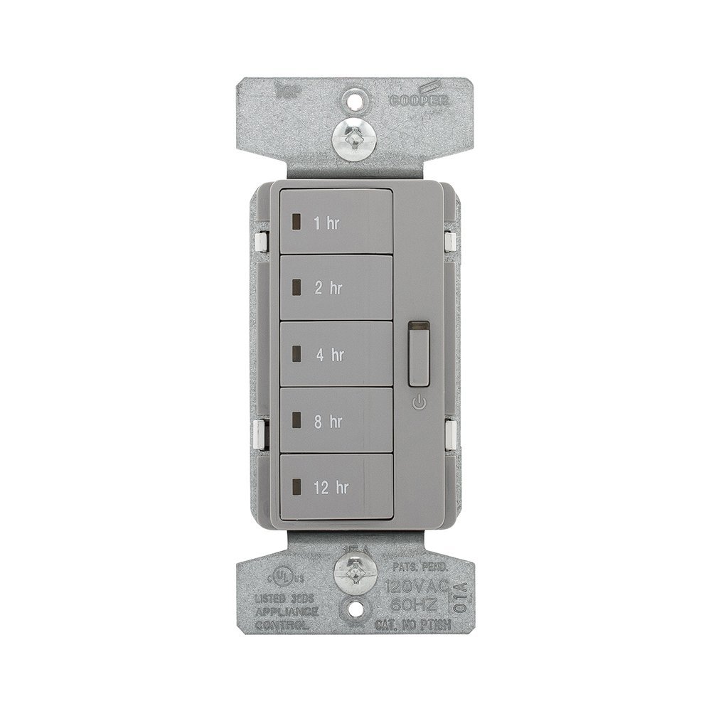Eaton PT18H-GY 1800W 15 Amp 5-Button Hour Timer with Off Single-Pole ...