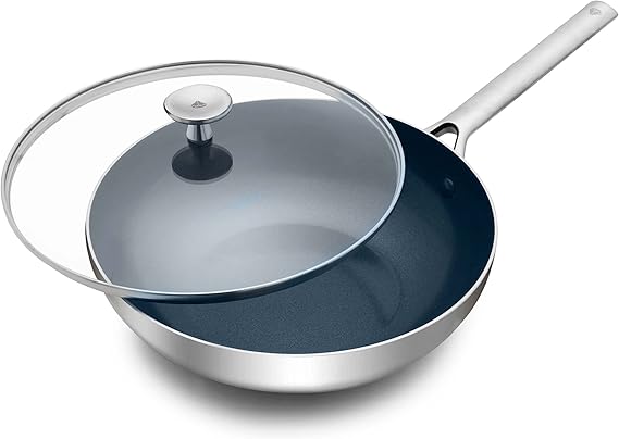 Blue Diamond Cookware Triple Steel Stainless Steel Ceramic Nonstick, 28 ...