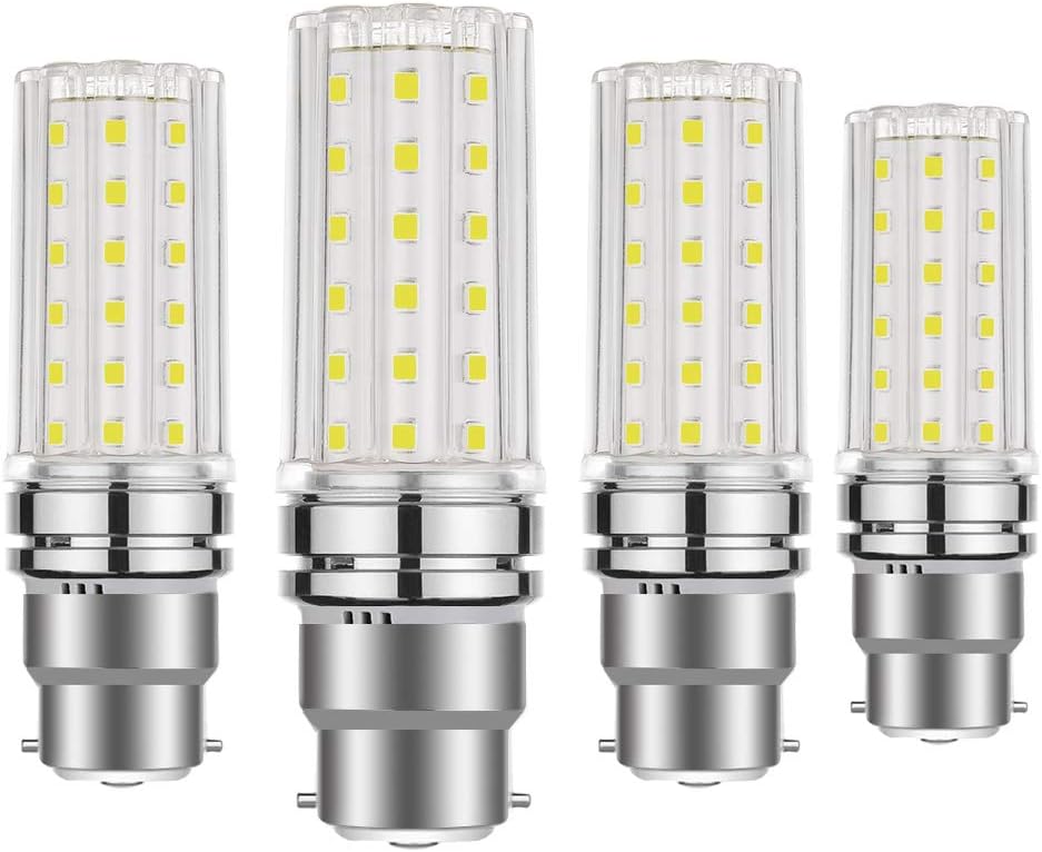 BOGAO B22 LED Corn Bulbs, 12W Equivalent to 100W Incandescent Bulbs,B22 ...