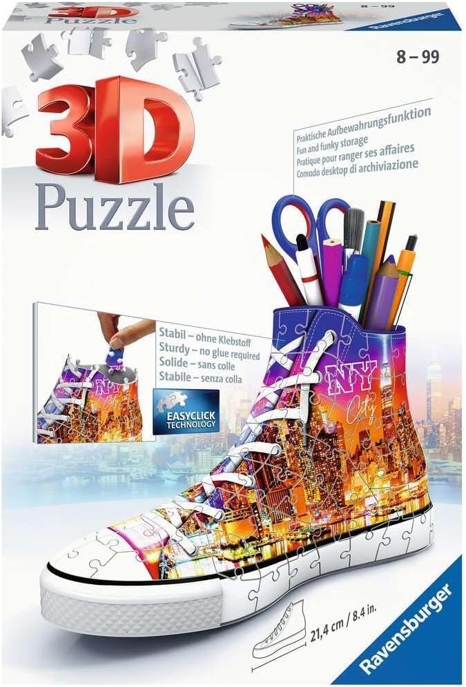 Ravensburger 3D Puzzle 11152 Sneakers Skyline – Practical Pen Holder ...