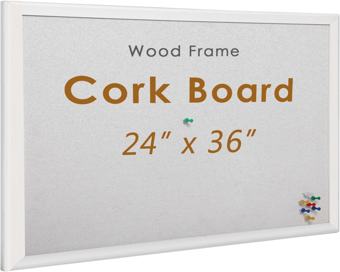 Amazon.com : Teling White Cork Boards Framed Bulletin Board for Wall ...