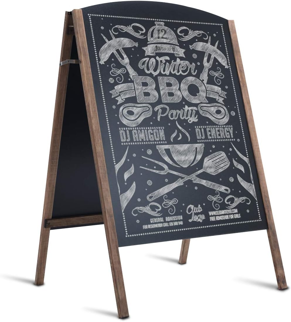 Amazon.com: Tangkula 40 x 26 Inches A-Frame Chalkboard Sign, Rustic ...